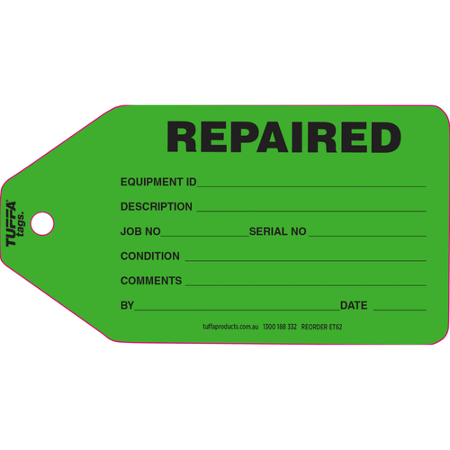 Repaired Tags - 100 pack | CCS