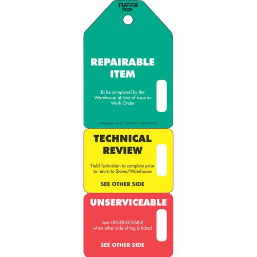 Repairable Item Tags - 100 pack | CCS