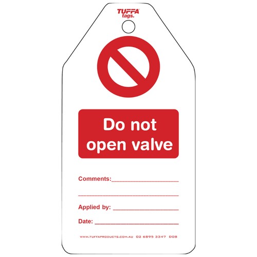 Do Not Open Valve Tags - 100 pack | CCS