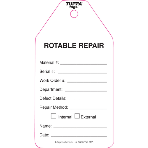 Rotable Repair Tags - 100 pack | CCS