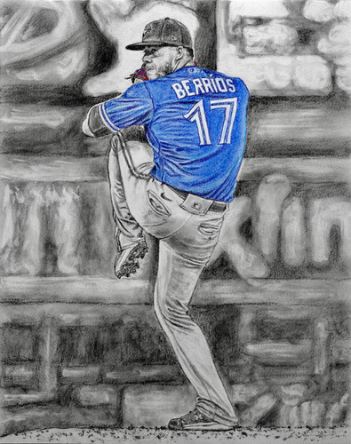 Limited Edition (of 17) "Berrios" Drawing Print (4 sizes available ...