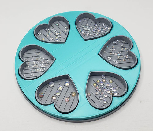 Spinnable 3D Printed Heart Rhinestone Trays w/Multiple Inserts | The ...