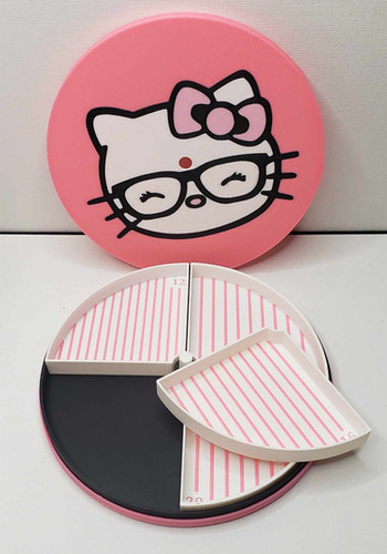 Hello Kitty Spinnable 3D Printed Rhinestone Tray | The Makers Maker