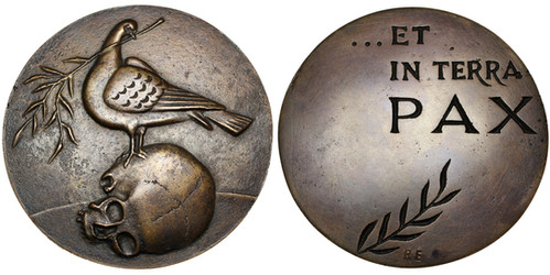 102378 | UNCERTAIN. "...et in terra pax" cast bronze Medal. | numismagram