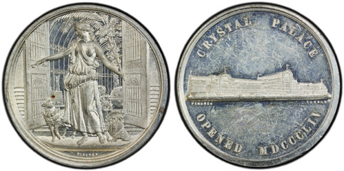 102646 | UNITED STATES & GREAT BRITAIN. Crystal Palace white metal ...