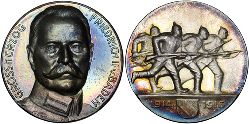 102129 | GERMANY. Friedrich II, Grand Duke of Baden silver Medal ...