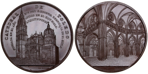 103158 | SPAIN. Toledo. Primate Cathedral of St. Maria bronze Medal ...