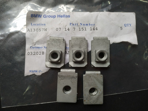 BMW E30-E28-E34-E32-E36 C-clips nuts(5) !NEW! GENUINE 07147151144 ...