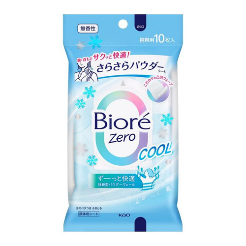 Biore Zero Smooth Powder Body sheet Cool Unscented, 10 sheets | Omakase ...