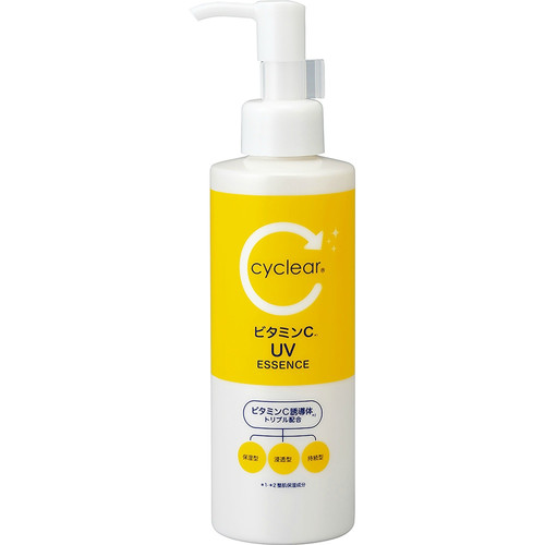 Kumano Yushi Cyclear Vitamin C Light Up Uv Essence Pump 180ml Omakase