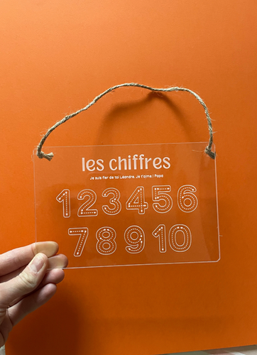 Tableau d'apprentissage chiffres acrylique | lapetitecreative