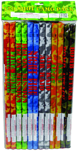 120 Shot Camo Pack | A-Rocket Fireworks
