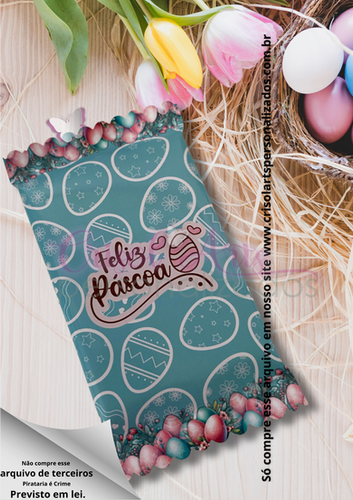 Adesivo para Kit Kat azul tiffany Páscoa é Amor | Crisol'Arts