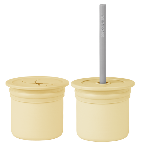 SIP+SNACK Silicone Snack Cup with 2 Lids | minikoioi
