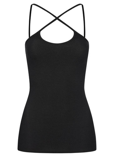 CROSS OVER TANK TOP DALMA IN BLACK | Shopthelook