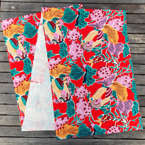 Handmade Koi table runner- red | R + R