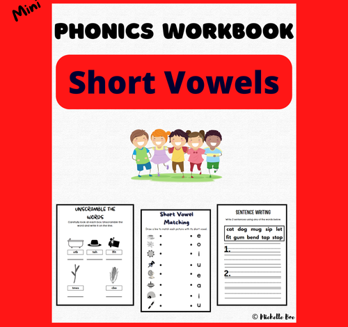Short Vowels Phonics Workbook! | Michelle's Road to R