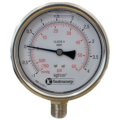 Manovacuômetro Analógico de Faixa Customizável - IC-4071