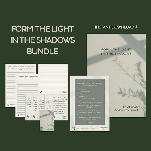 Form The Light In The Shadows: Transformative Shadow Work Prompts Workbook | RAE