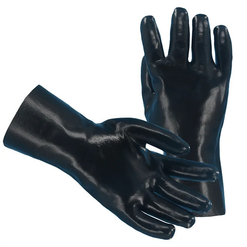 14" Smooth PVC Gloves, Black (1 Dozen Pair) #OIP-0324 | Houston Glove