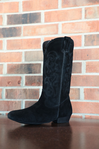 Black Suede Pro Dance Boot - Low Heel | Prodanceboots