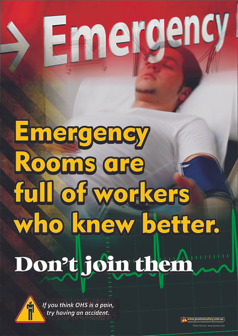 Emergency Dept Safety Posters | Promote Safety