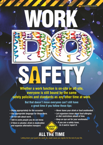 Work Do (Party/Function) Safety Posters | Promote Safety
