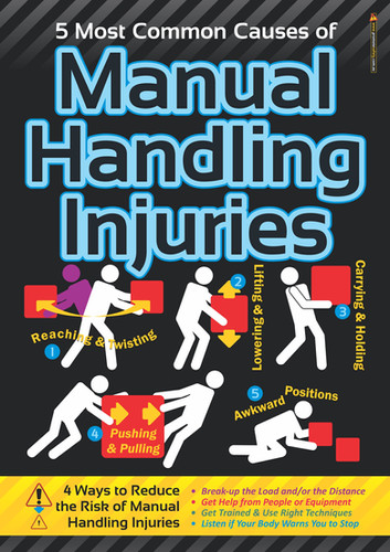 Manual Handling Common Causes #2 Safety Posters | Promote Safety