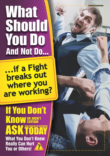 What Should You Do if Fight Breaks Out Safety Posters | Promote Safety