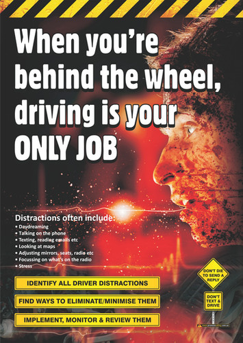 Driving is Your Only Job #1 Safety Posters | Promote Safety