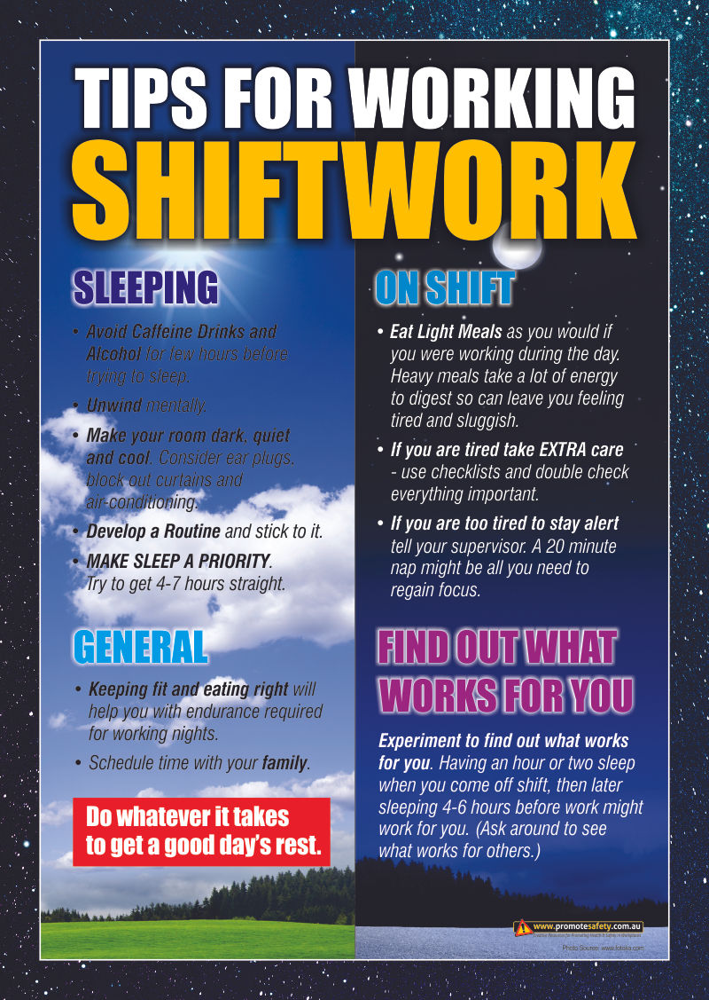 Shift Work Safety Posters | Promote Safety