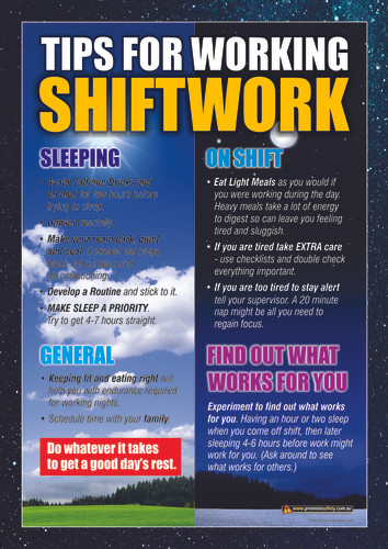 Shift Work Safety Posters | Promote Safety