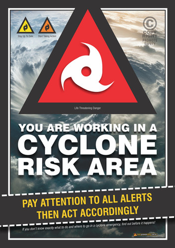 Emergency Alert Cyclone Safety Poster | Promote Safety
