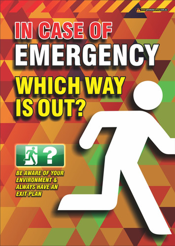 Which Way Is Out #2 Safety Posters | Promote Safety