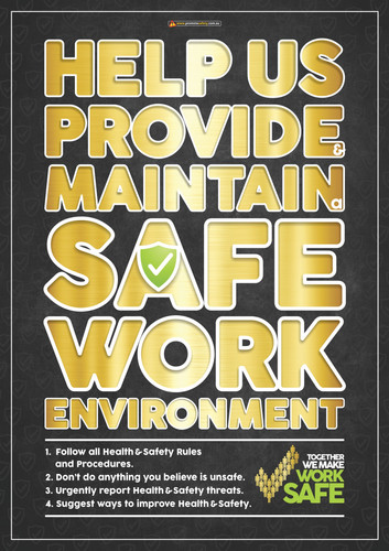 Help Us Provide a Safe Work Environment #3 Safety Posters | Promote Safety