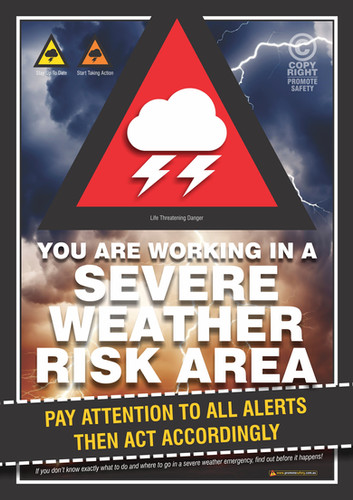 Emergency Alert Severe Weather Safety Poster | Promote Safety