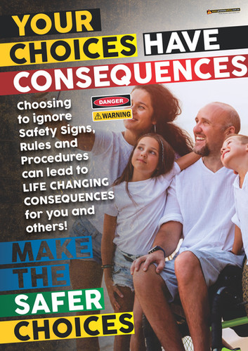 Consequences Wheelchair 1 Safety Posters | Promote Safety