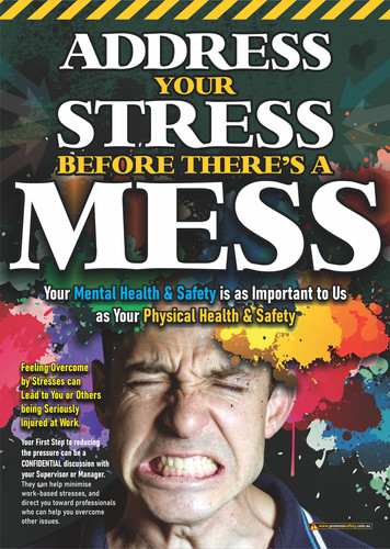 Address the Stress Before There's a Mess Safety Posters | Promote Safety