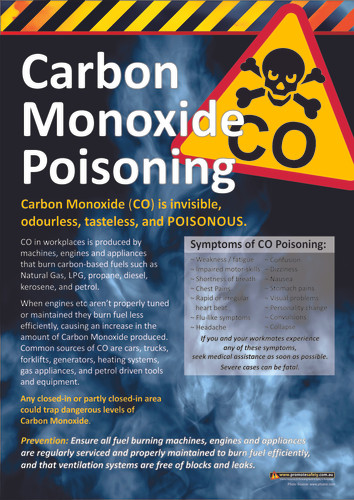 Carbon Monoxide Safety Posters | Promote Safety
