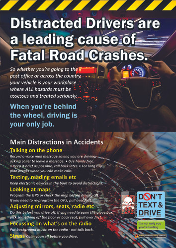 Distracted Driver Safety Posters | Promote Safety