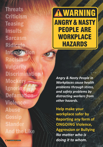 Angry People Are Hazards #1 Safety Posters | Promote Safety