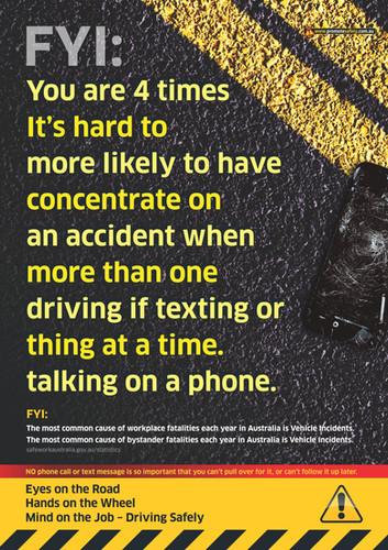 Two Things at Once Driving Safety Posters | Promote Safety