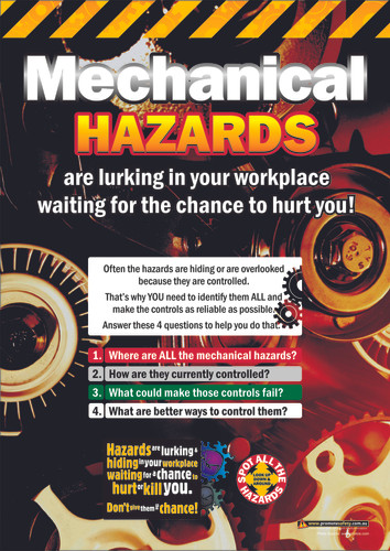 Mechanical Hazards Safety Posters | Promote Safety