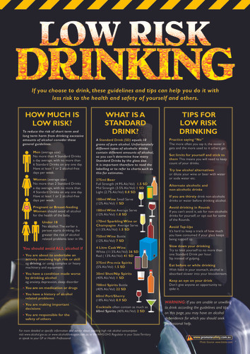 Low Risk Drinking Safety Posters | Promote Safety