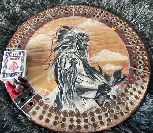 Indian Chief (The Old Cheyenne) Cribbage Board | Cribbage King