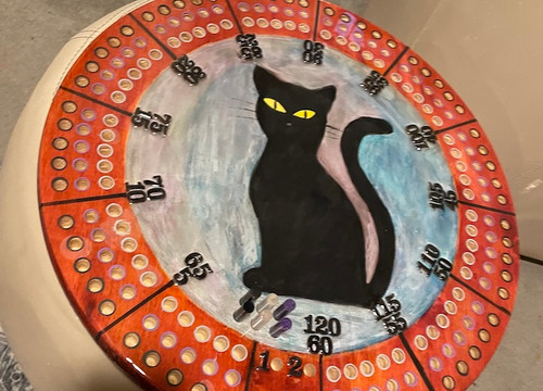 Black Cat Cribbage Board | Cribbage King