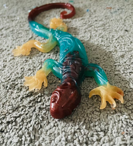 Lizards - Dark Red, Turquoise and Tan | Cribbage King