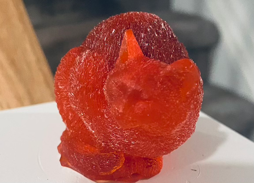 Red resin crouching cat | Cribbage King