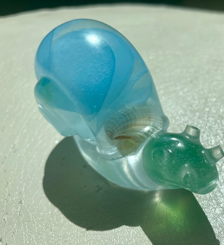 Translucent light blue snail decoration | Cribbage King