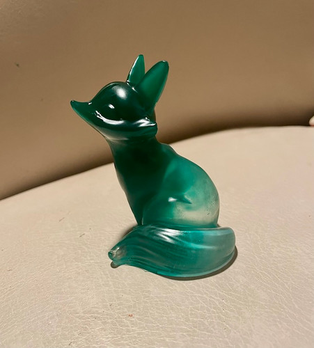 Emerald Green Glass Resin Fox | Cribbage King